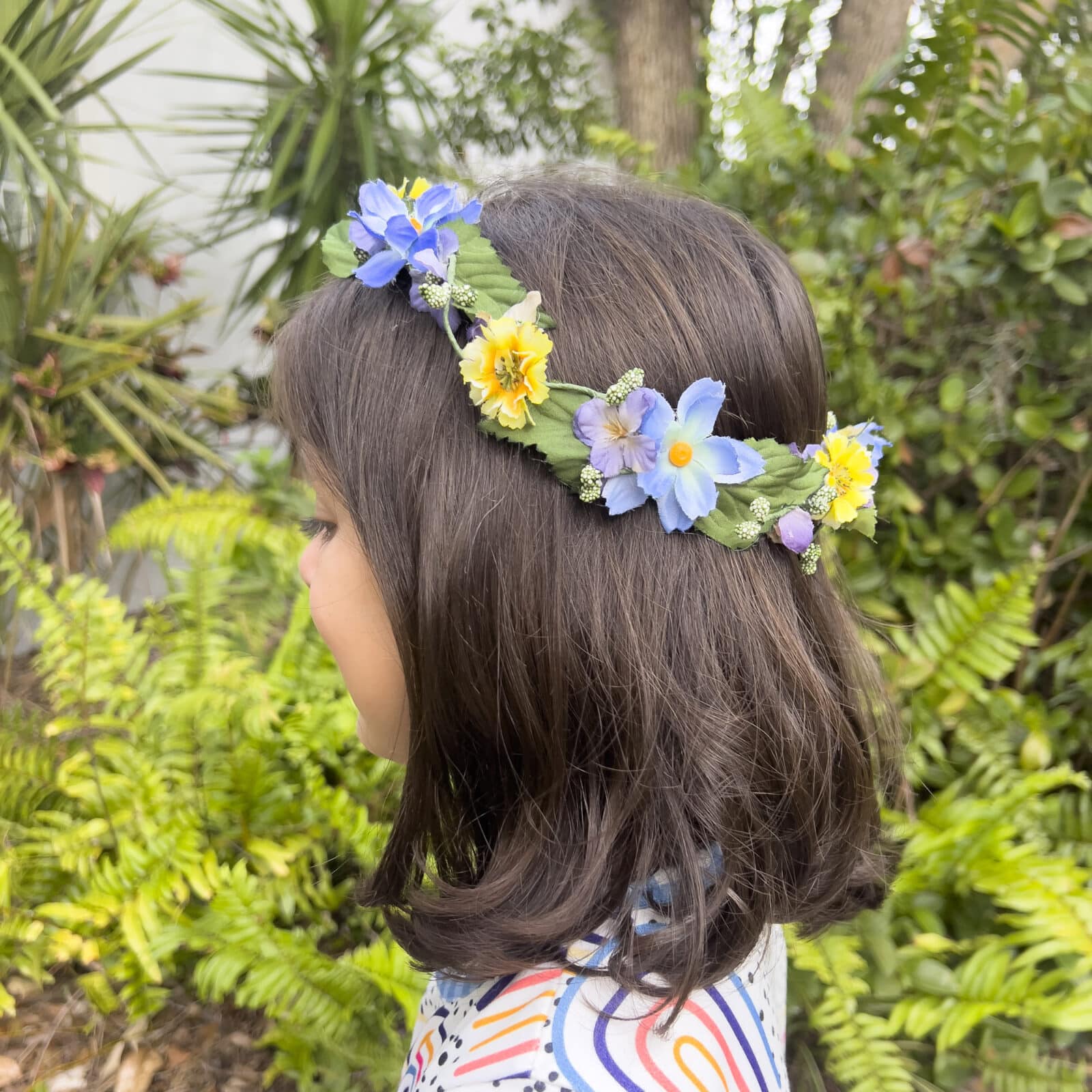 Blue Flowers Head Crown - Handcrafted for Mom & Mini